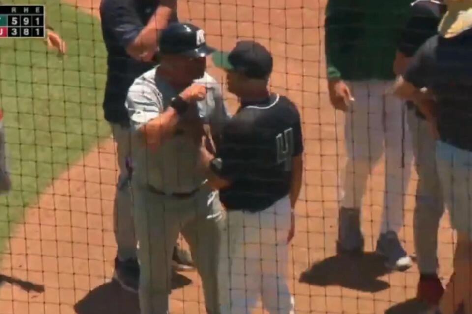 Austin Peay baseball coach goes ballistic out on opposing team in ...