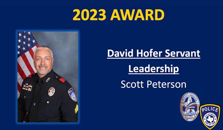 Euless Police Department Honors Sgt. Scott Peterson with 2023 David ...