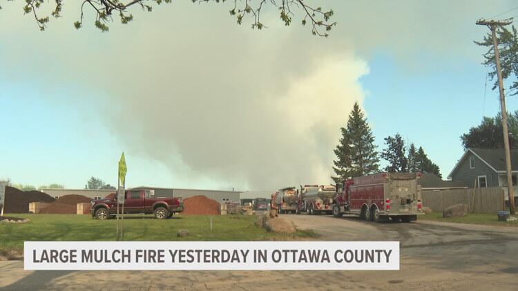 No injuries reported in large mulch fire in Ottawa County - NewsBreak