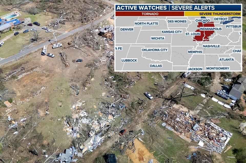 Tornado Watch issued as severe storms threaten 109 million with destructive winds, huge hail ...