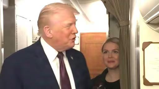Trump, 79, Makes Awkward Joke About ‘Grabbing’ Karoline Leavitt in Air ...