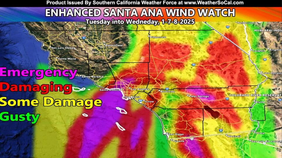 Enhanced Santa Ana Wind Watch: Strongest Santa Ana Wind Event In 25 ...