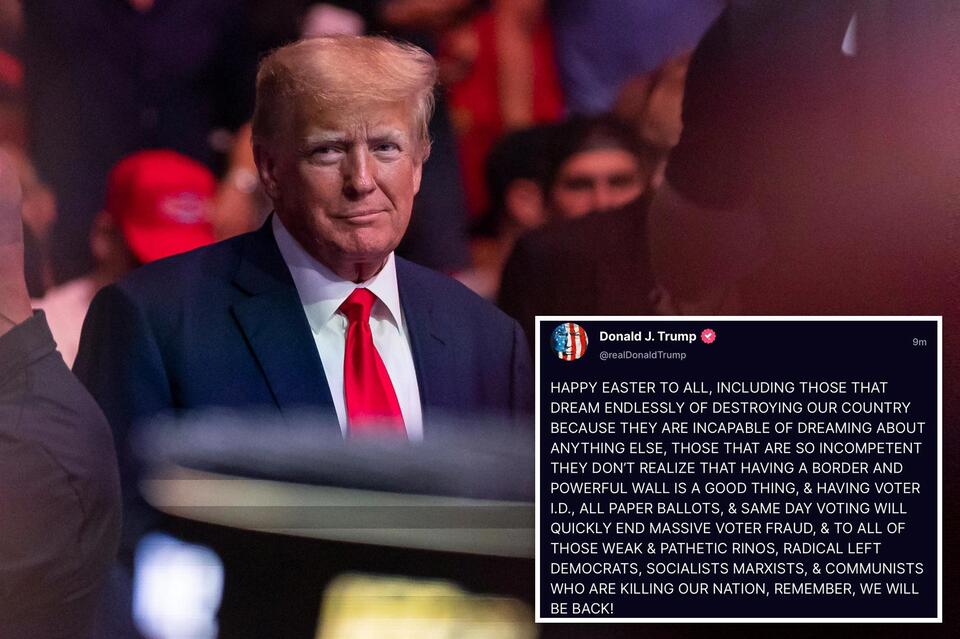 Donald Trump delivers blistering Easter message while Melania breaks silence after arrest ...