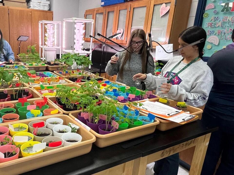 Local high school students growing plants for Plant the Moon Challenge