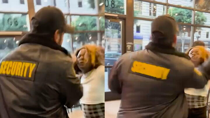 Los Angeles security guard brutally slaps female Taco Bell customer in ...