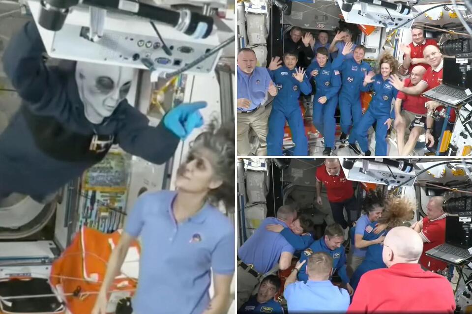 NASA ‘alien’ greets SpaceX crew aboard ISS as stranded astronauts gear up for return to Earth ...