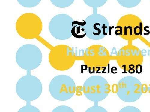 Today’s NYT ‘Strands’ #180 Hints, Spangram Answers August 30th 2024 ...
