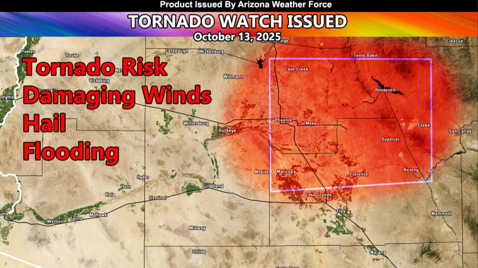 Severe Thunderstorms Expected For the Phoenix Forecast Zones Today ...