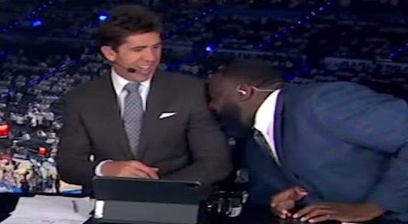 Kendrick Perkins biting Bob Myers on live TV has NBA fans in disbelief ...