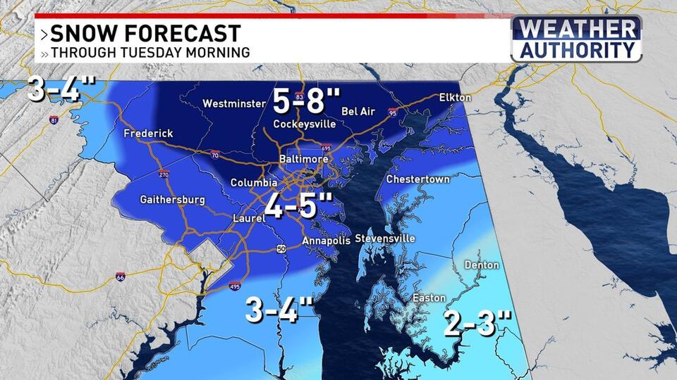 WEATHER ALERT | Winter Blast drops blanket of snow on Maryland - NewsBreak