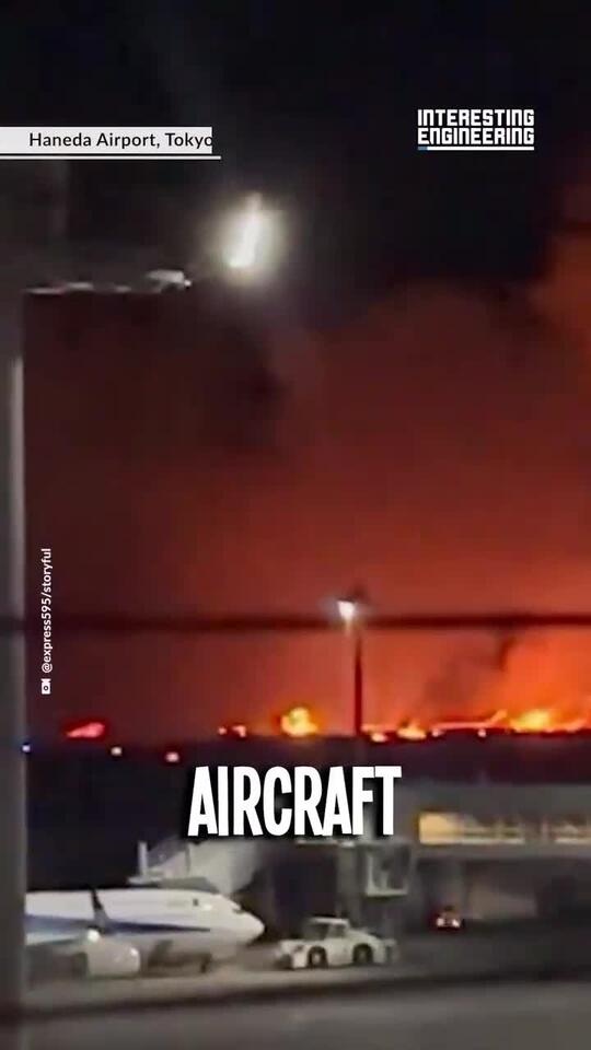 A Japan Airlines aircraft caught fire at Tokyos Haneda Airport on ...