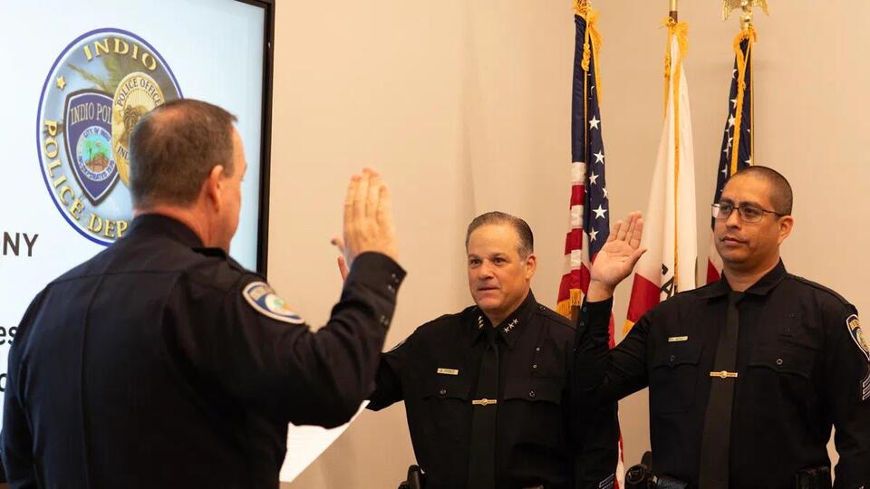 Indio Police Department celebrates badge pinning and swearing-in ...