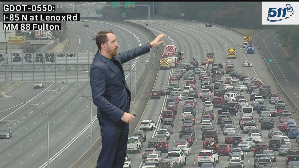 Traffic Alert: Crash on I-85 NB shuts down all lanes in DeKalb County ...