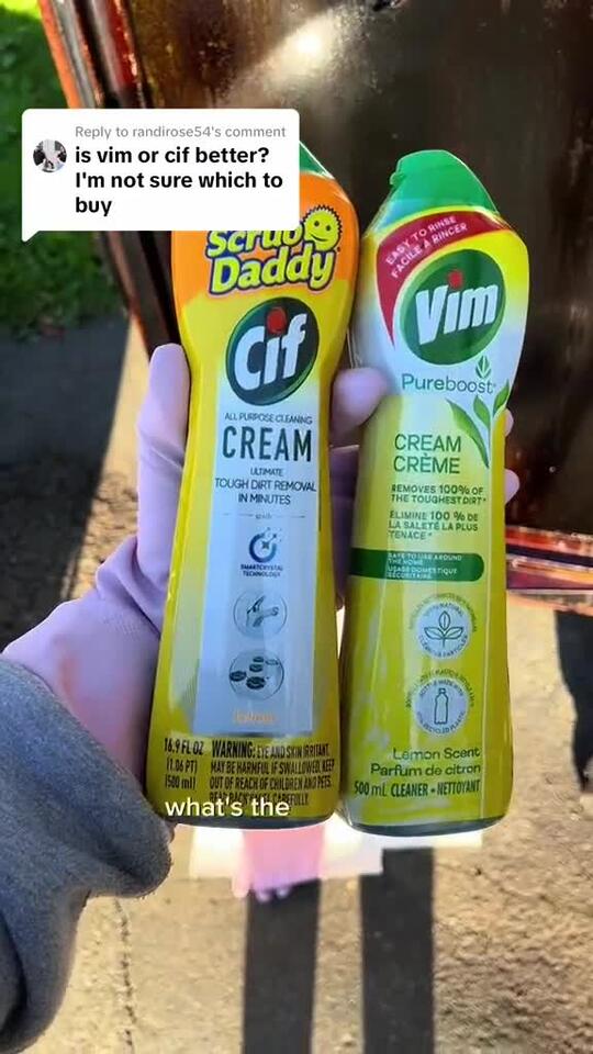 I have been asked this question so many times about the Cif and Vim ...