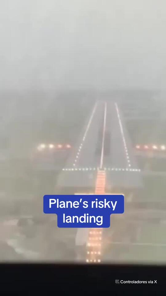 This is the terrifying moment a plane flew over huge floods in Spain ...
