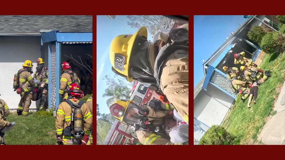 Watch: Calif. FFs rescue woman during house fire - NewsBreak