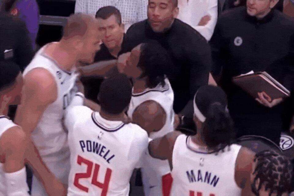 Clippers’ Mason Plumlee and Bones Hyland spar in heated incident vs ...