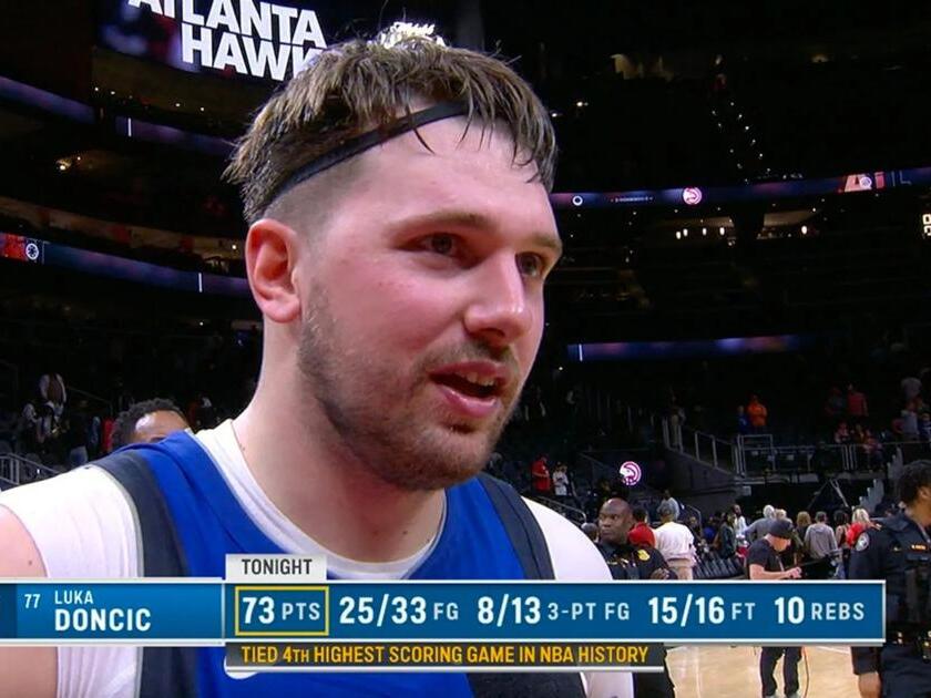 Luka Doncic drops 73-points against the Hawks just days after Embiid scored 70-points against ...