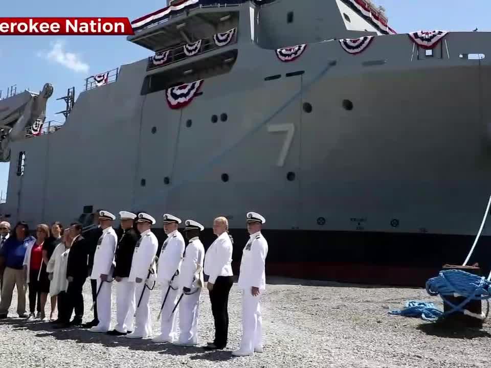 Cherokee Nation Citizens, Servicemembers, Honored At Navy Ship Christening