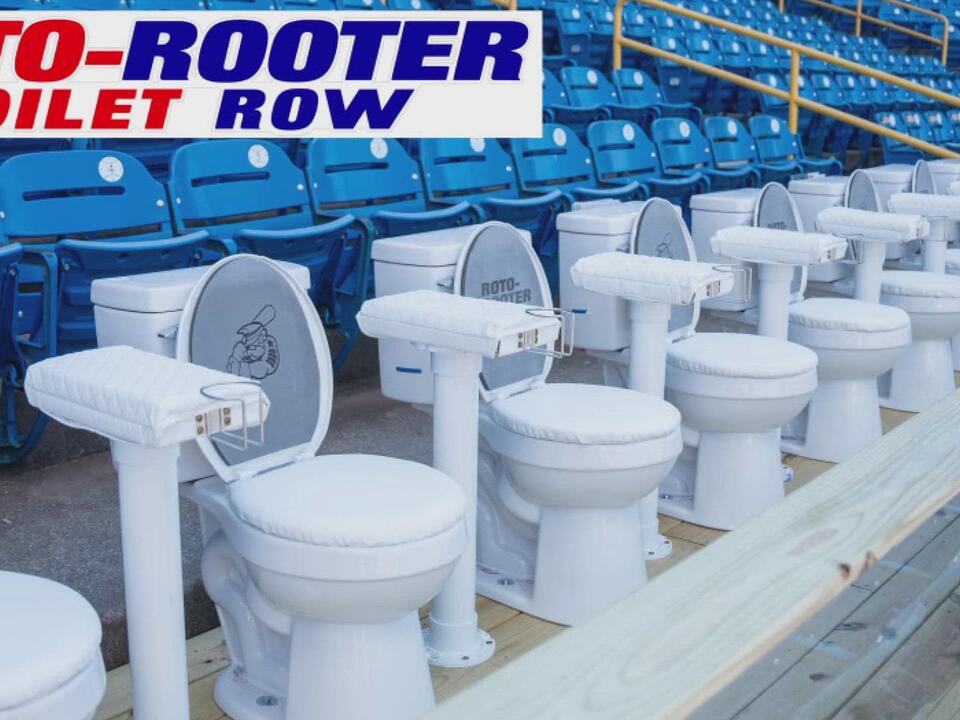 Minor league baseball team introduces 'Toilet Row' seats