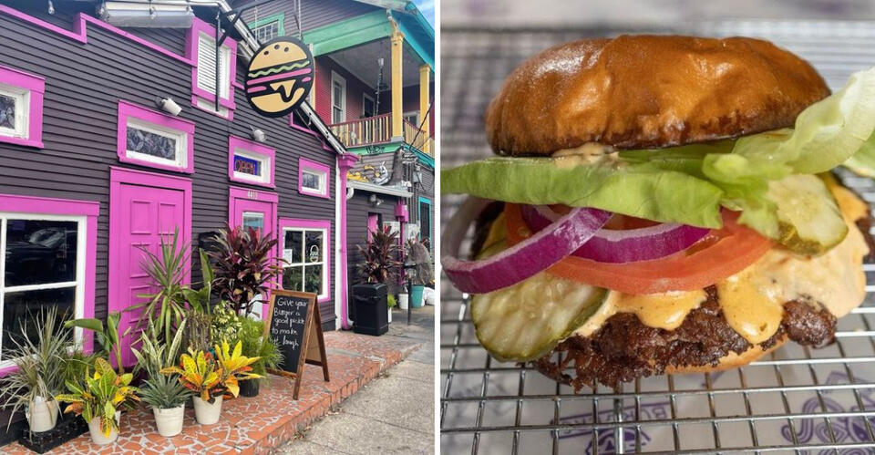 This Louisiana Burger Spot Has a Purple Building Arcade Games and a ...