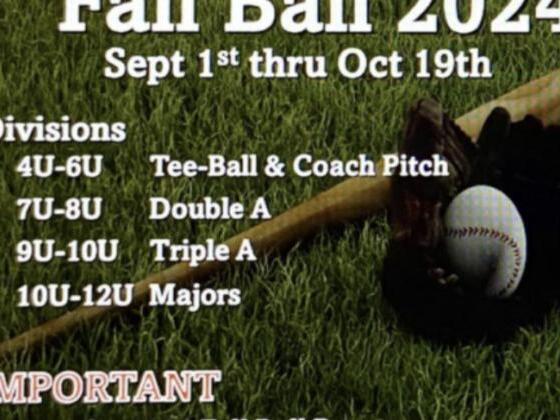 Fall Ball registration is open