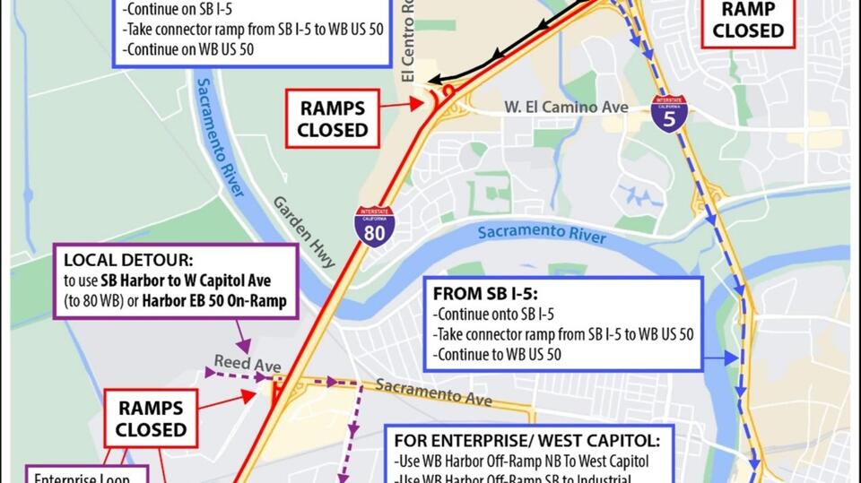 Caltrans Schedules 55-Hour Weekend Closure of I-80 in Sacramento and ...