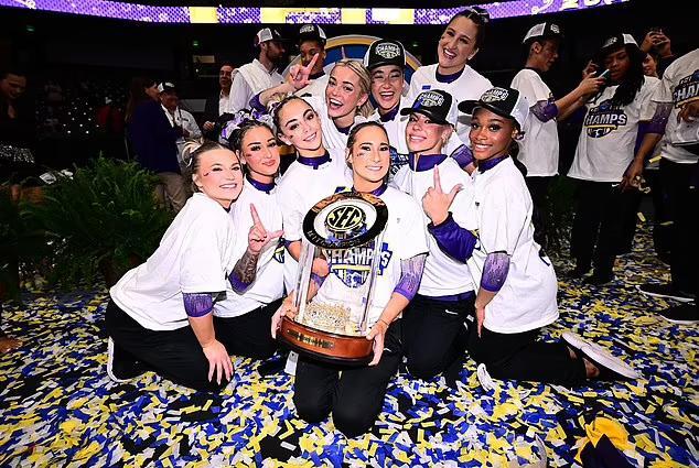 Livvy Dunne and her LSU teammates celebrate major gymnastics title ...