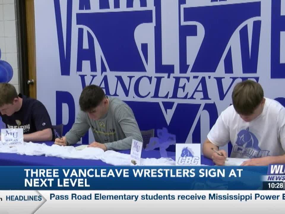 Vancleave wrestling sends three to next level