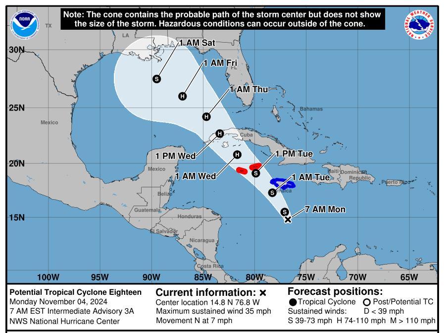Hurricane Center: Unclear if Louisiana will feel any impacts from ...