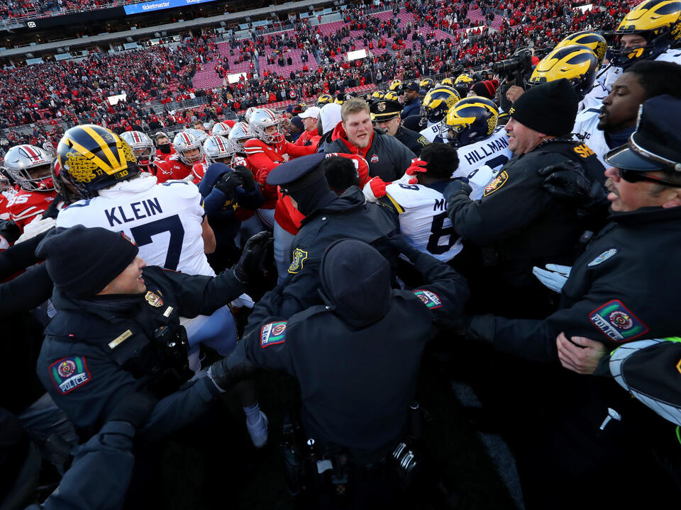 Video Emerges of Police Using Pepper Spray Amid Michigan-Ohio State Brawl