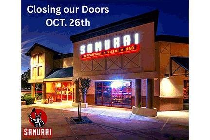 Samurai Japanese Restaurant in Antioch to Close - NewsBreak