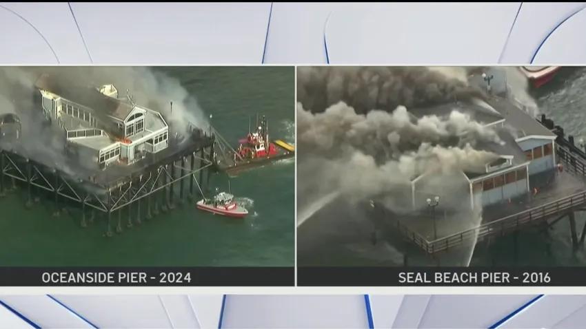 Oceanside Pier fire draws comparison to Seal Beach fire several years ...