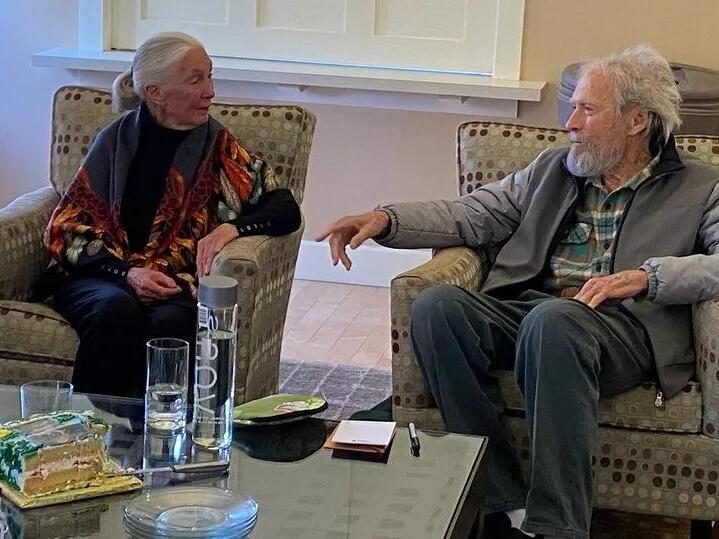 Clint Eastwood, 93, makes rare public appearance with Jane Goodall, 90, at hometown event