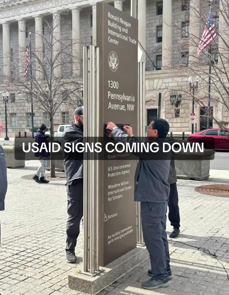 BREAKING: USAID Signs Removed from DC Headquarters Amid Trump Admin ...