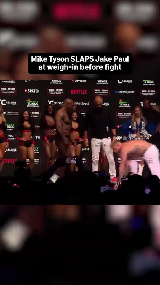 Iron Mike has struck first Mike Tyson slapped Jake Paul across the face ...