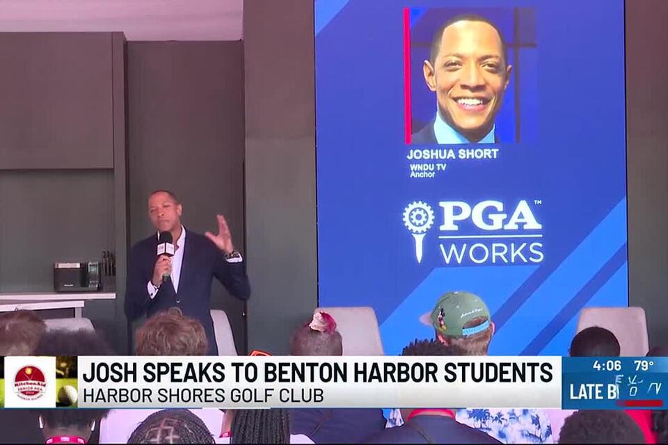 Joshua Short speaks to students at Harbor Shores Golf Club - NewsBreak