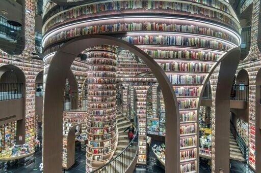 A woman visits a bookstore in Chengdu, in southwestern China's Sichuan ...