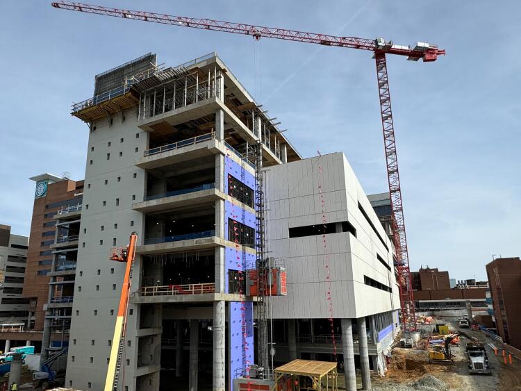 Work On Care Tower At Atrium Health Wake Forest Baptist Medical Center