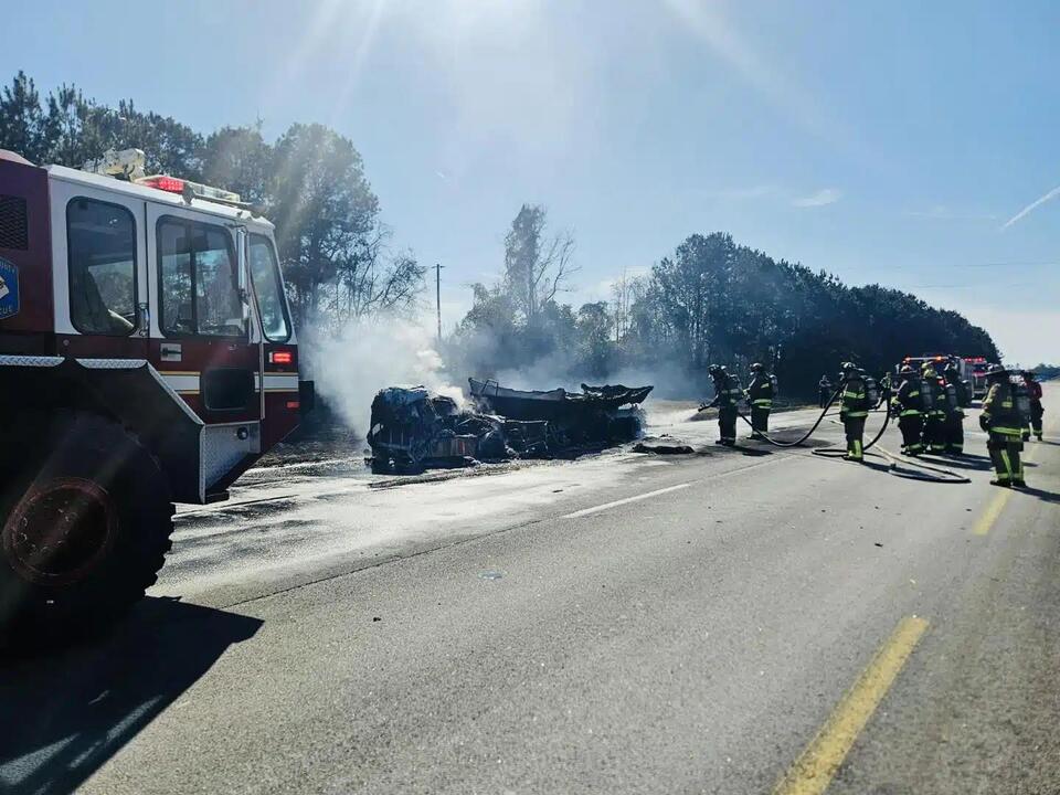 Dorchester County, SC – Traffic Alert: I-95 Tanker Fire Closes Lanes ...