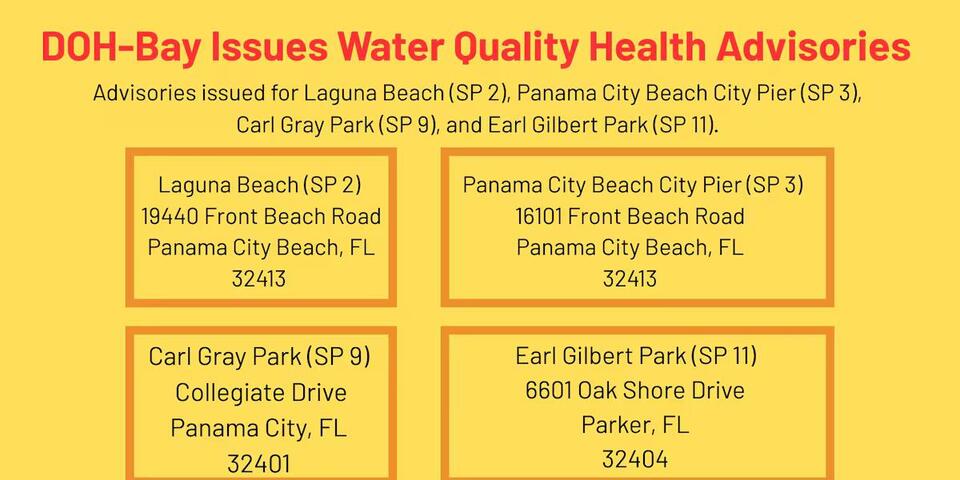 DOH-Bay Issues Water Quality Health Advisories - NewsBreak