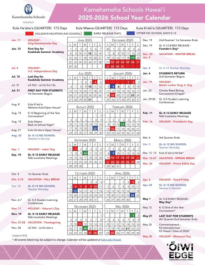 2025-2026 K-12 School Year Calendar now available - NewsBreak