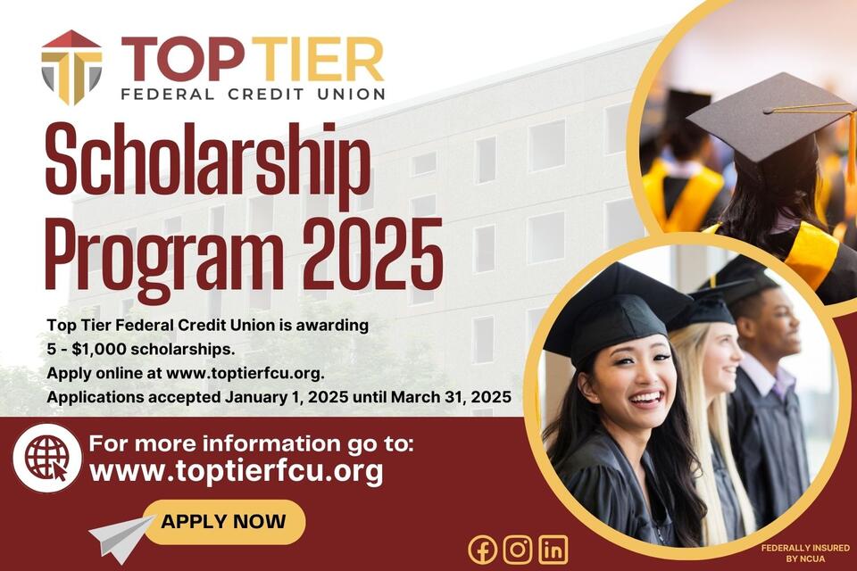Top Tier Federal Credit Union Announces 2025 Scholarship Program ...
