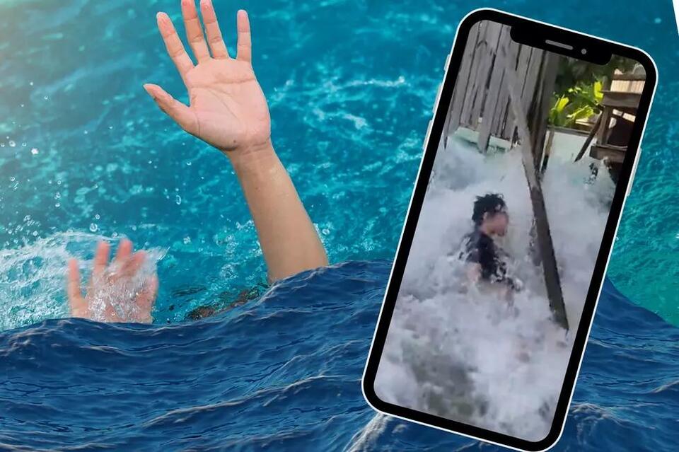 Rushing Water Sweeps Kid Away, Through Fence in Viral Pool Video ...