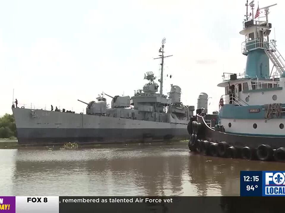 For first time in 60 years, USS Kidd dry docked for repairs