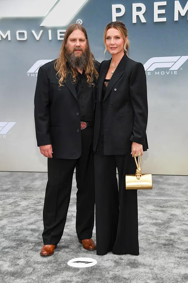 Chris Stapleton Makes a Rare Red Carpet Appearance With Wife Morgane ...