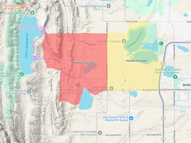 Mandatory evacs ordered north of Dry Creek Reservoir in Berthoud due to ...