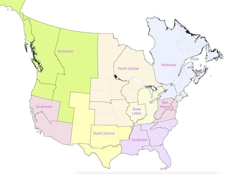 MAP: The New USAU Club Sections and Regions - NewsBreak