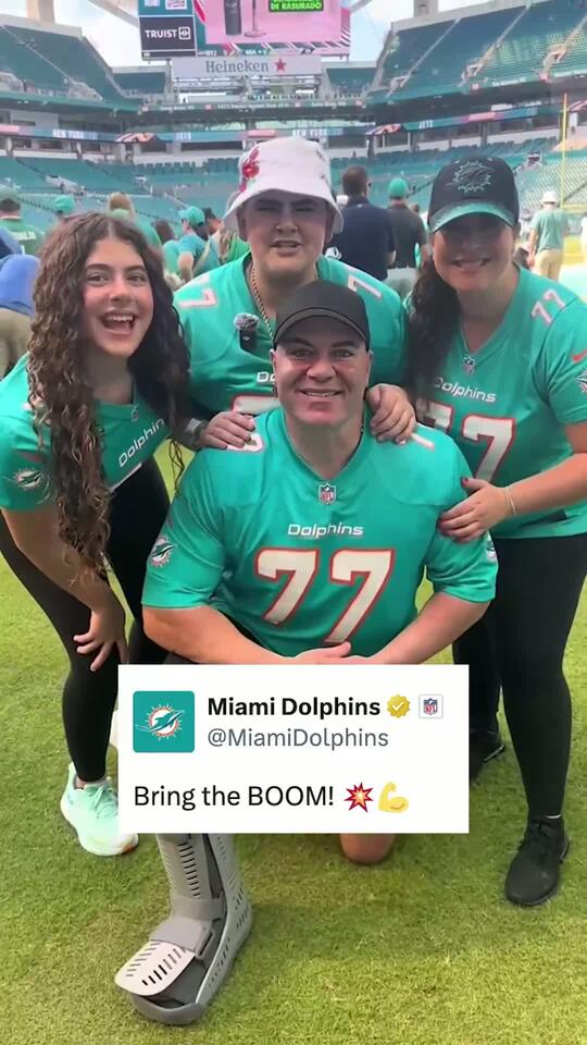 AJ and BigJustices family was at the Miami Dolphins game via AJ Big ...