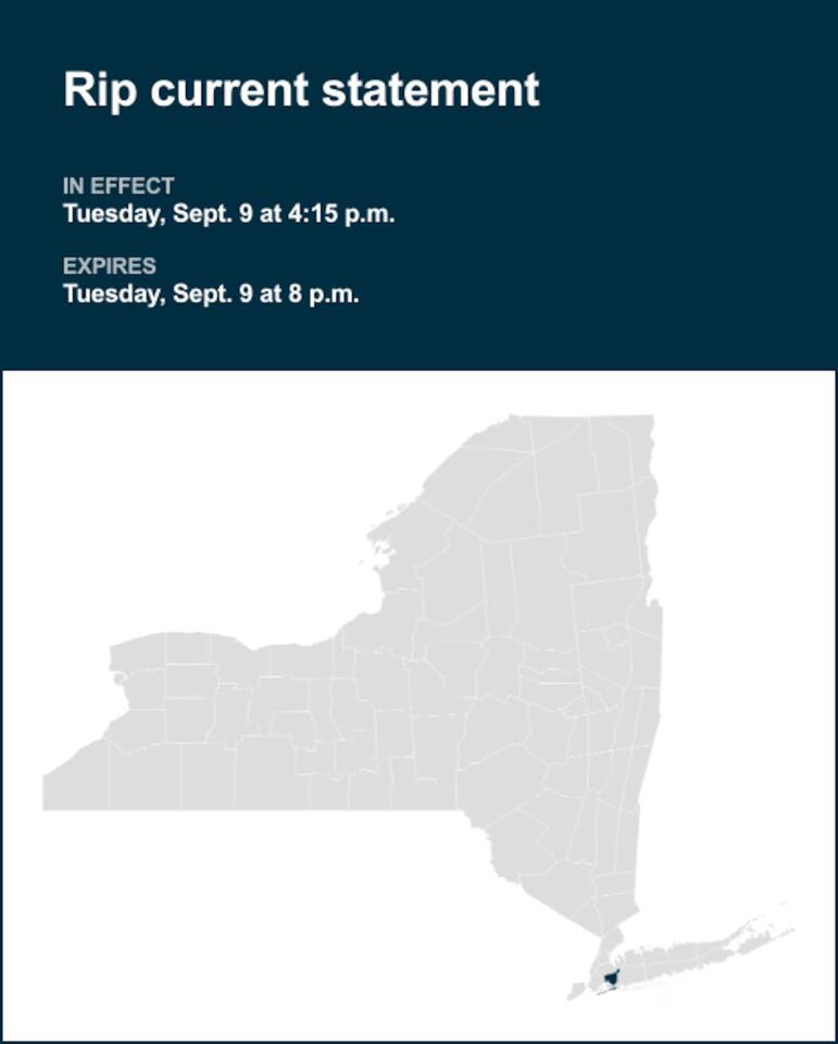 NYC weather: Rip current statement active for Queens until Tuesday ...